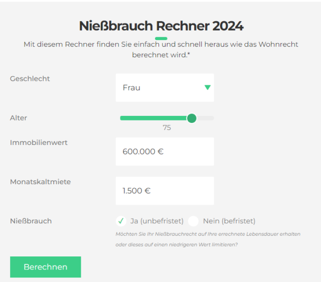 Wert Des Nieãƒåbrauchs Berechnen